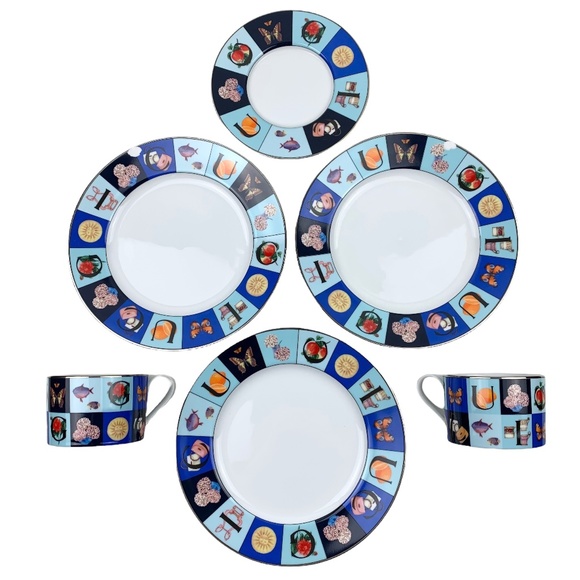 Gucci | Dining | Gucci Rare Guccissimo Porcelain Plate And Cup Set ...